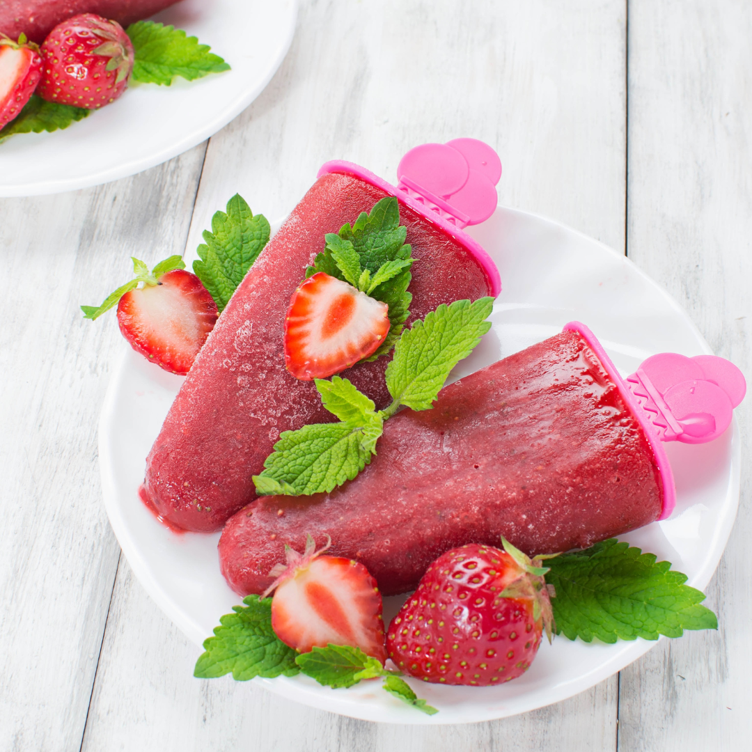 Strawberry & Baba West Alpine Elderberry Ice Lollies | Baba West